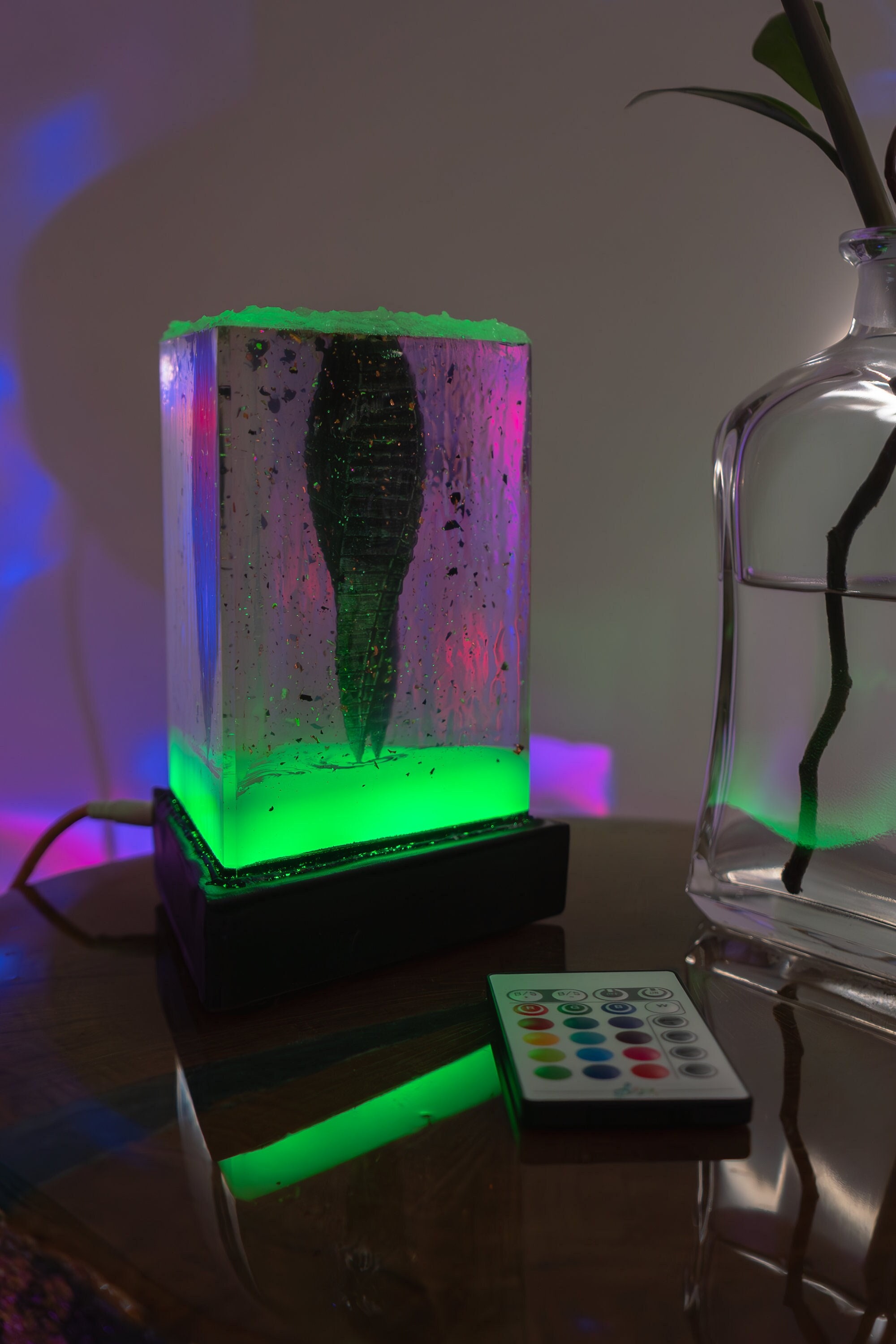 Monolith Table Lamp Epoxy Resin Wood Bedside Lamp Resin Lamp - Etsy