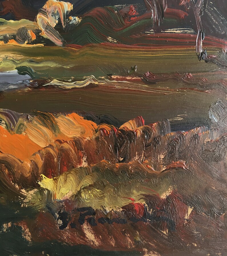 Benediktas Pranckūnas Original Lithuanian Oil on Cardboard Painting ...