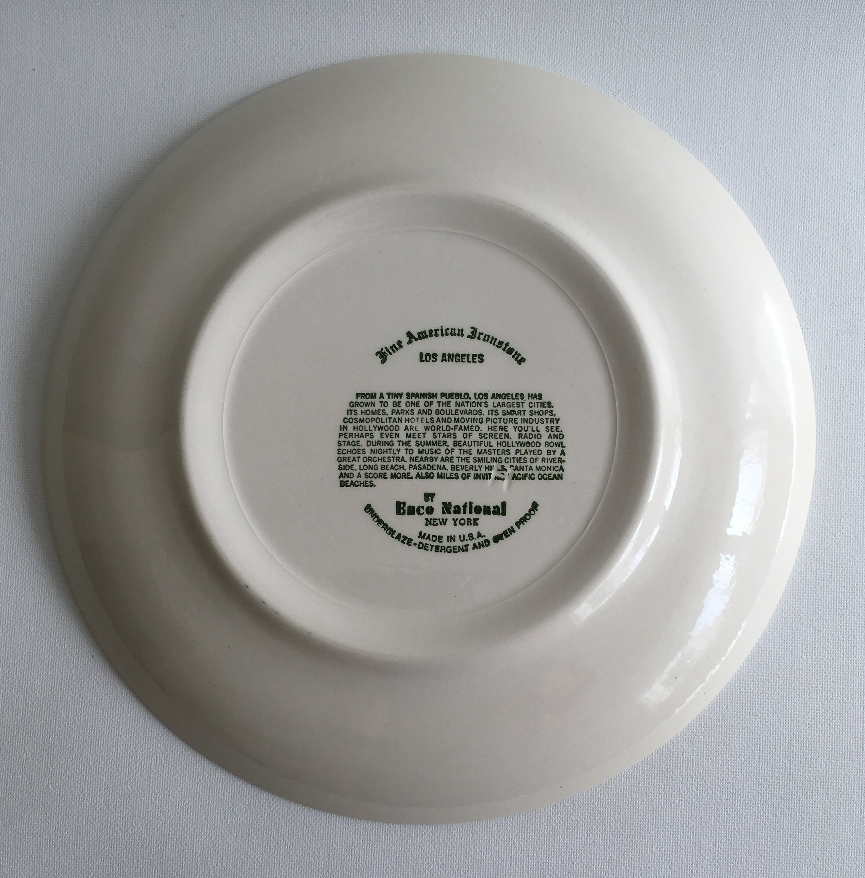 Los Angeles Collector Plate Fine American Ironstone Historic - Etsy