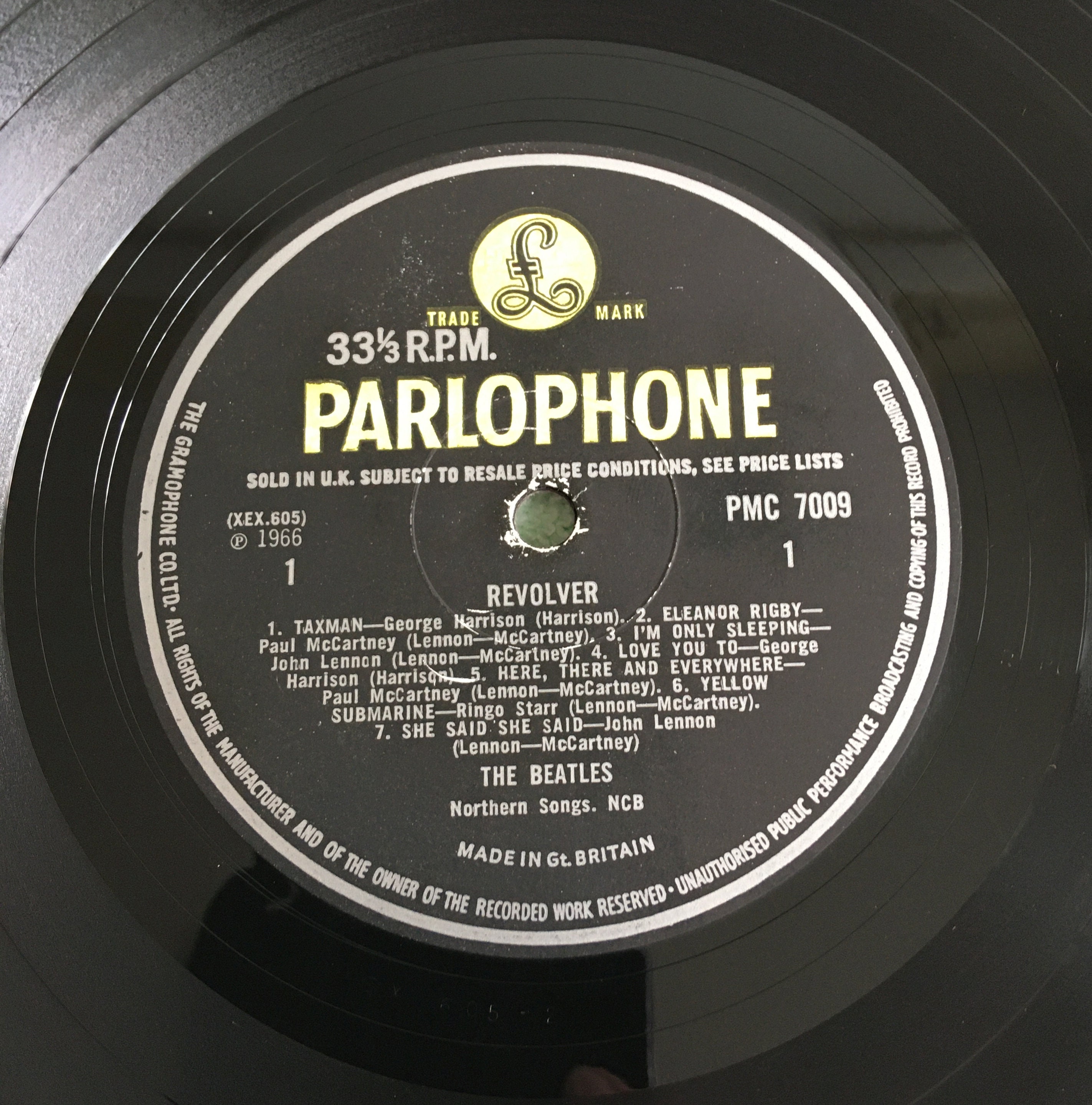 The Beatles Revolver Album Mono LP Parlophone Second Pressing Grammy ...