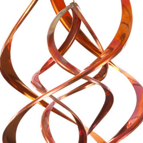14 Hanging Pounded Copper Kinetic Wind Sculpture Double - Etsy