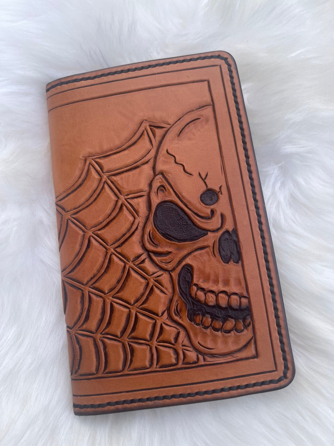 Skull and Spiderweb Notebook Cover, Field Notes Pouch, Moleskin ...