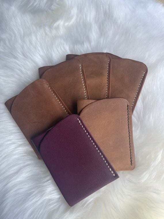 Folded Minimalist Card Wallet Card Wallet Minimalist Gift - Etsy