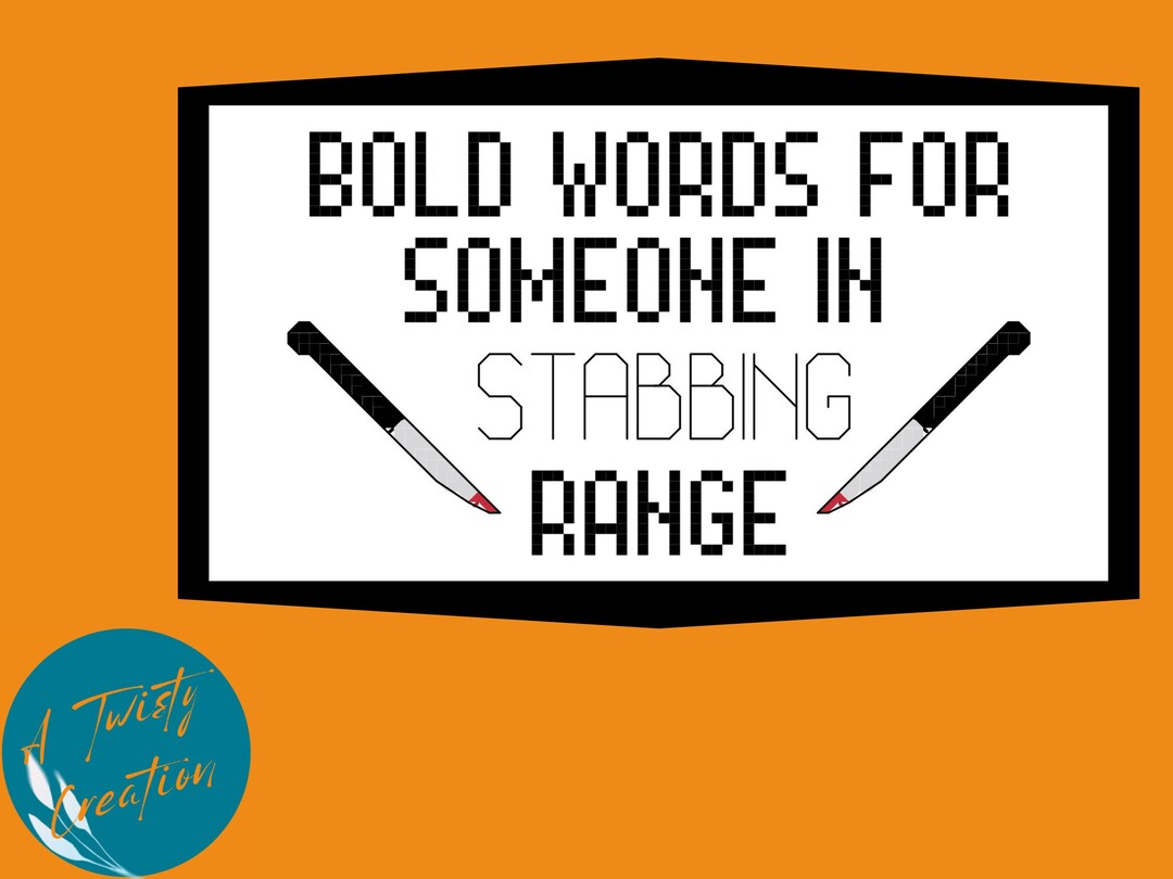 Cross Stitch Pattern DIGITAL DOWNLOAD -- Bold Words for Someone in ...