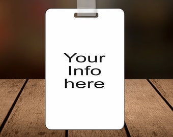 Vertical Name Badge - Etsy