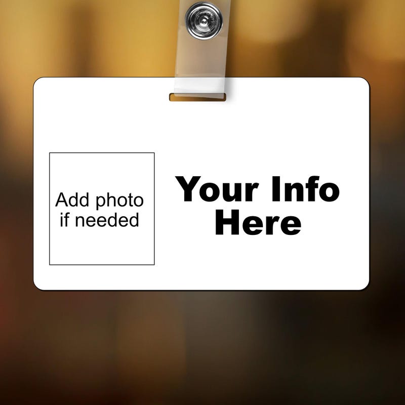 Custom Laminated Badge Tag - Etsy