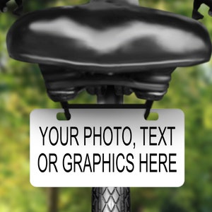 Personalize This Aluminum Bicycle Tag License Plate Printed - Etsy