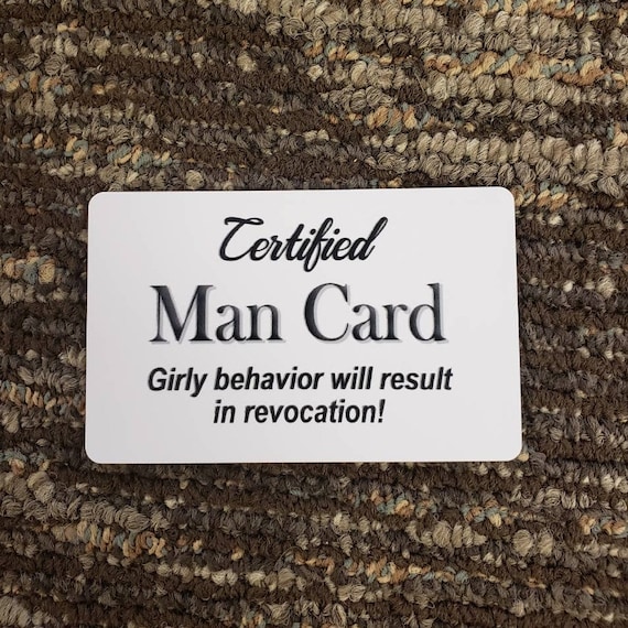 Man Card Funny Gag Gift Wallet Card - Etsy