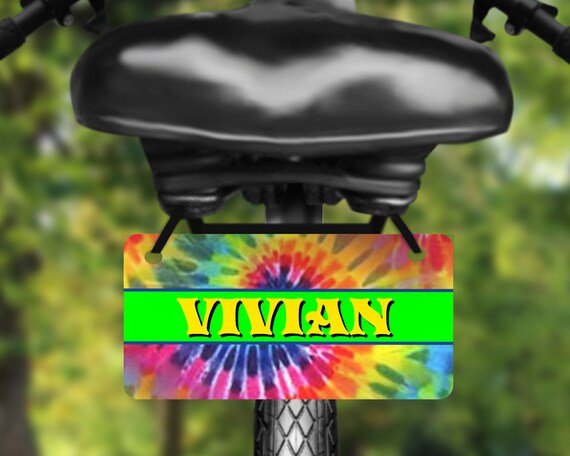 Tye Dye design aluminum bicycle tag bike license plate | Etsy