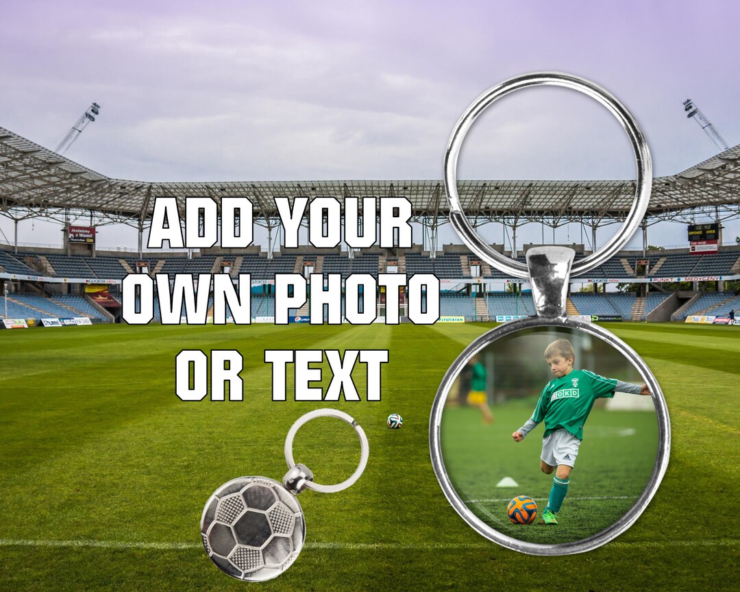 Photo Key-chain - Sports, Soccer Back Metal Keychain - Great Gift for ...