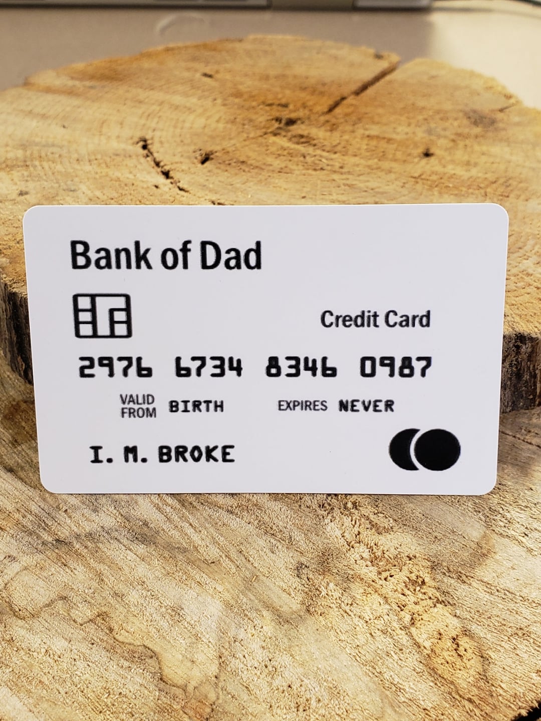 Bank of Dad Fake Creditcard, Funny Gag Gift Wallet Card - Etsy