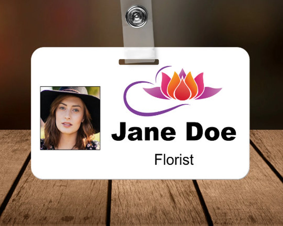 Lanyard Id Card Pvc Name Tag Badge We Create It Horizontal - Etsy