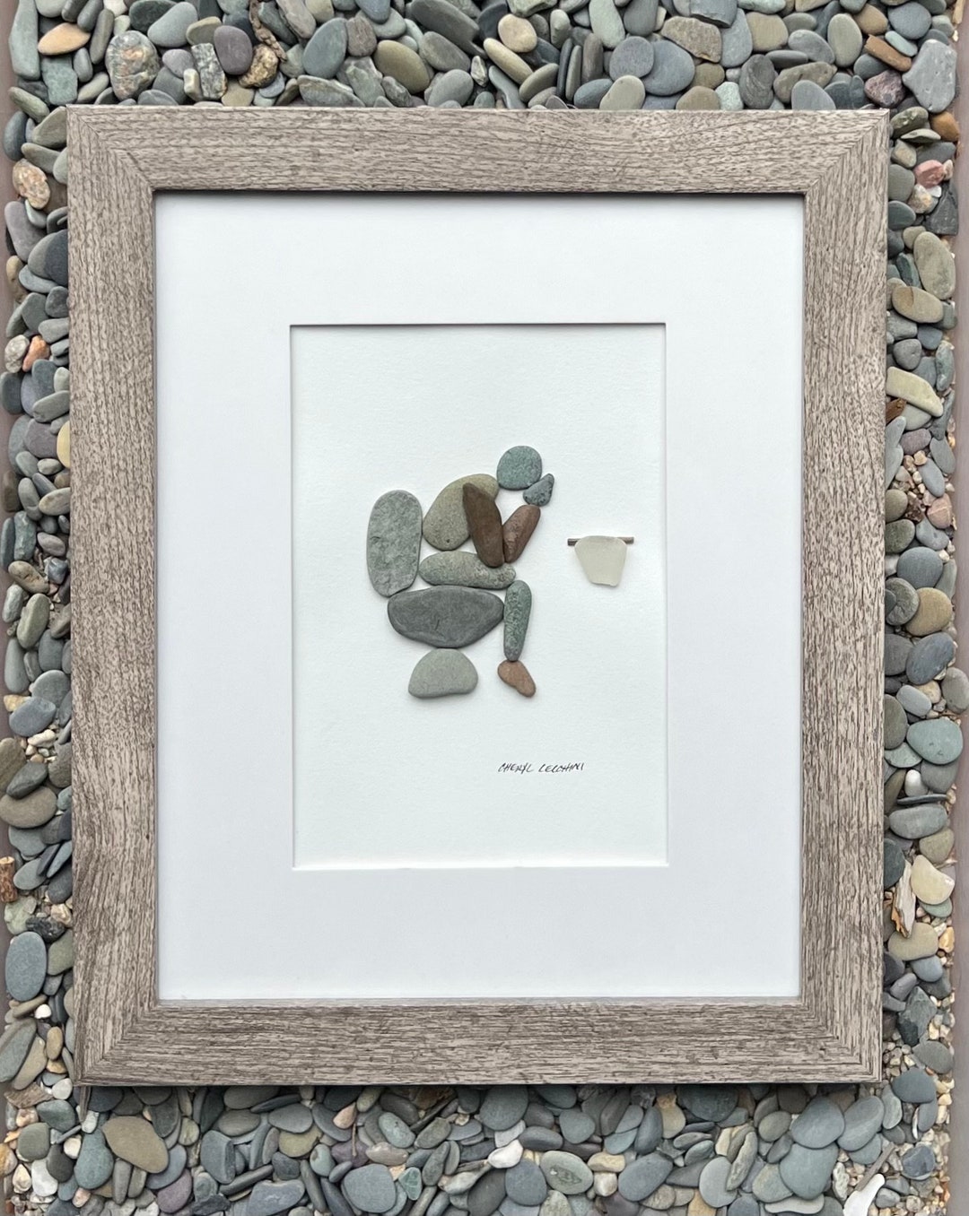 Pebble Art, Man on Toilet, Bathroom Art, Bathroom Wall Decor, Potty Man ...
