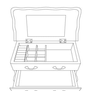 Creative Coloring Sheet - My Jewelry Box - Instant Download PDF - Etsy