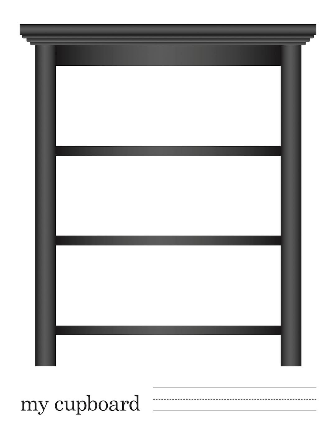 Creative Coloring Sheet - My Cupboard - Instant Download PDF - Etsy