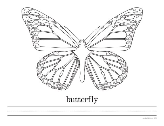 Coloring Sheet Butterfly Instant Download PDF - Etsy