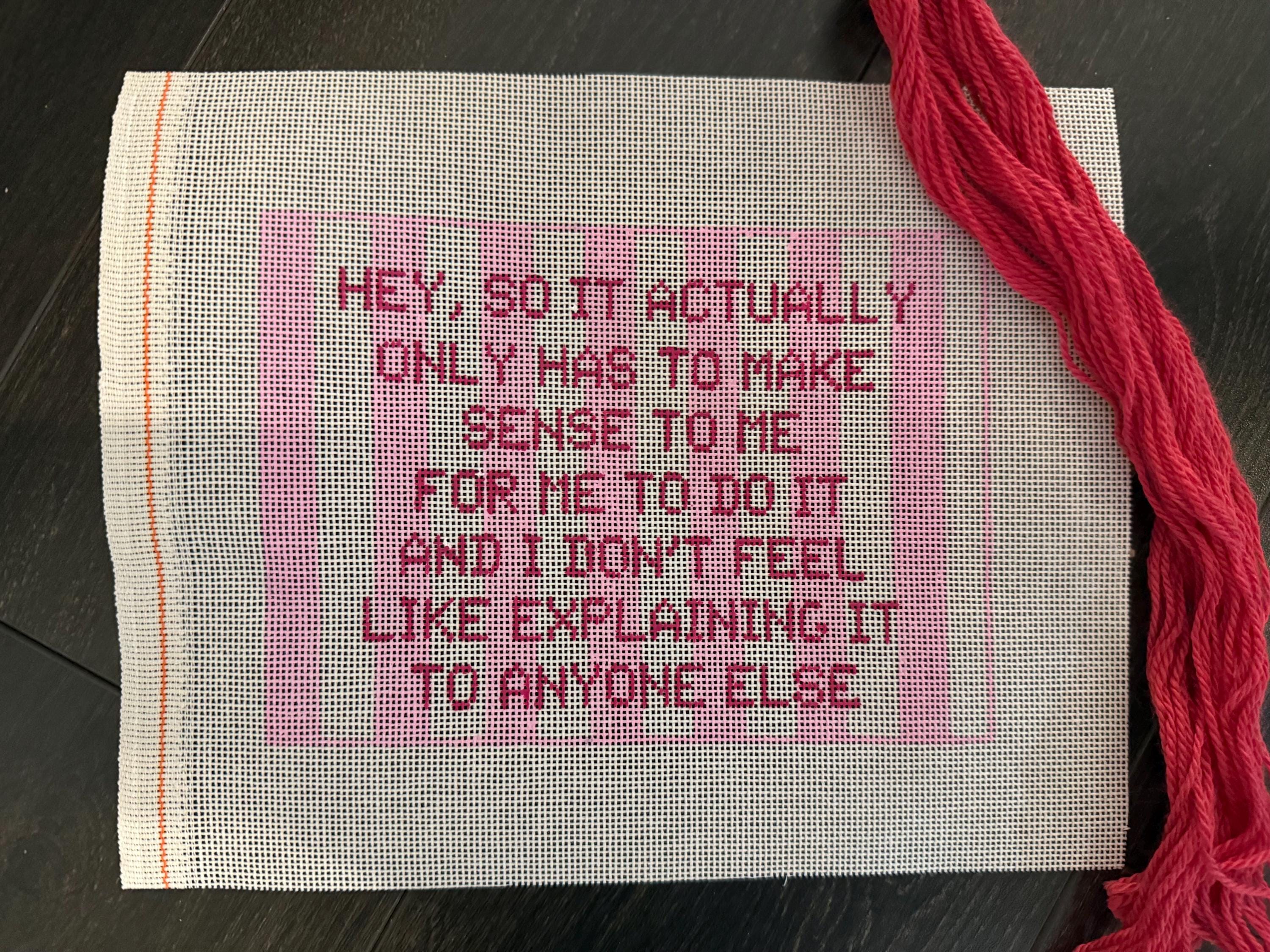 365 Buttons Funny Needlepoint Canvas - Etsy