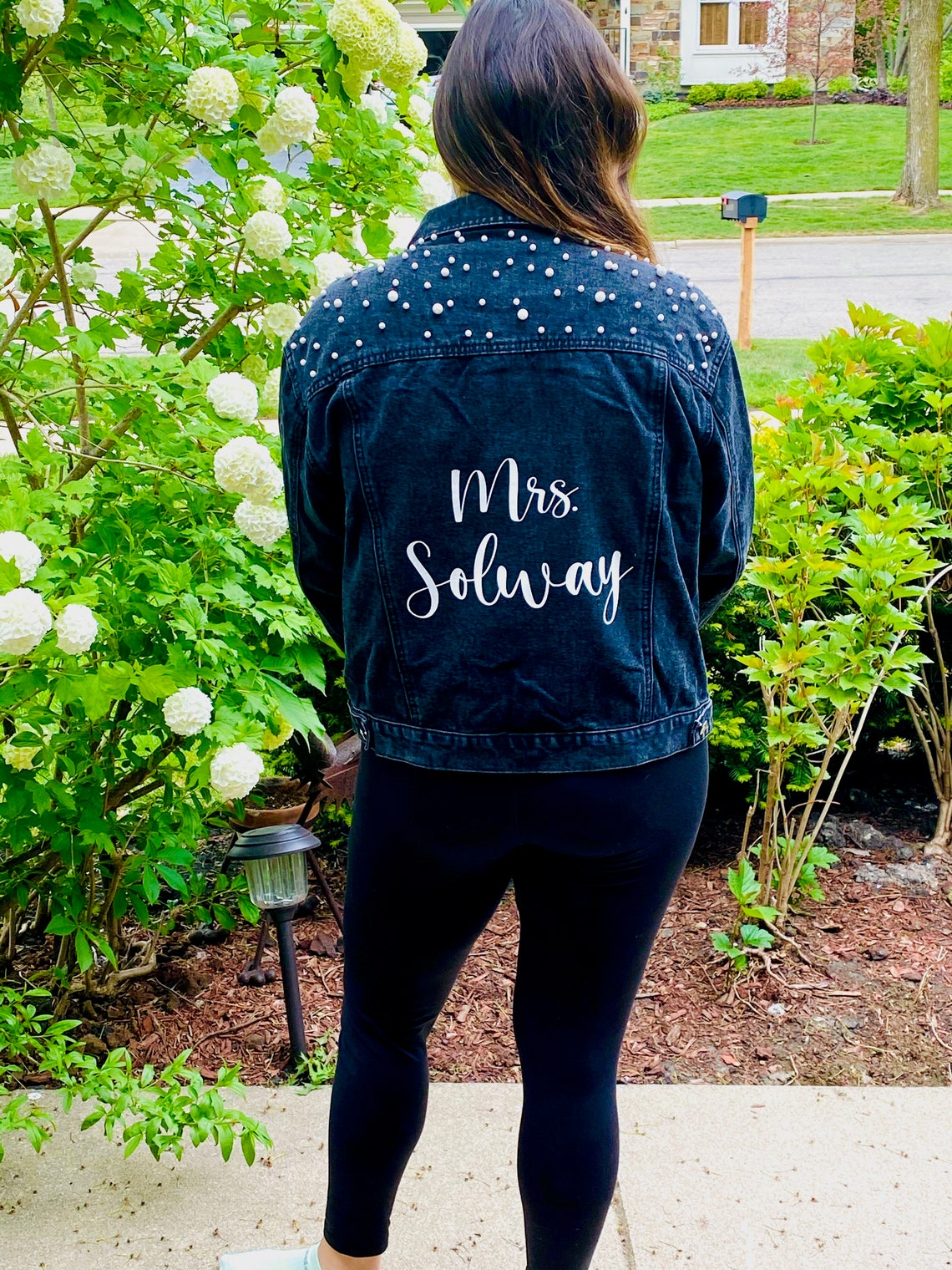Bride Denim Jacket Pearl Jean Jacket Bride Jean Jacket - Etsy