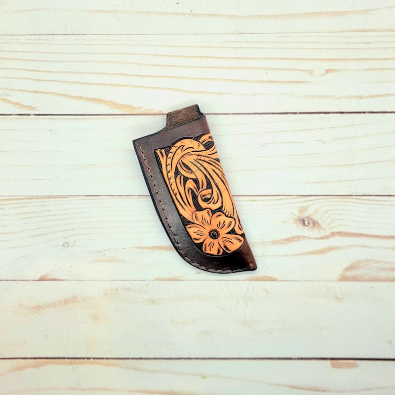 Tooled Leather Knife Sheath - Etsy