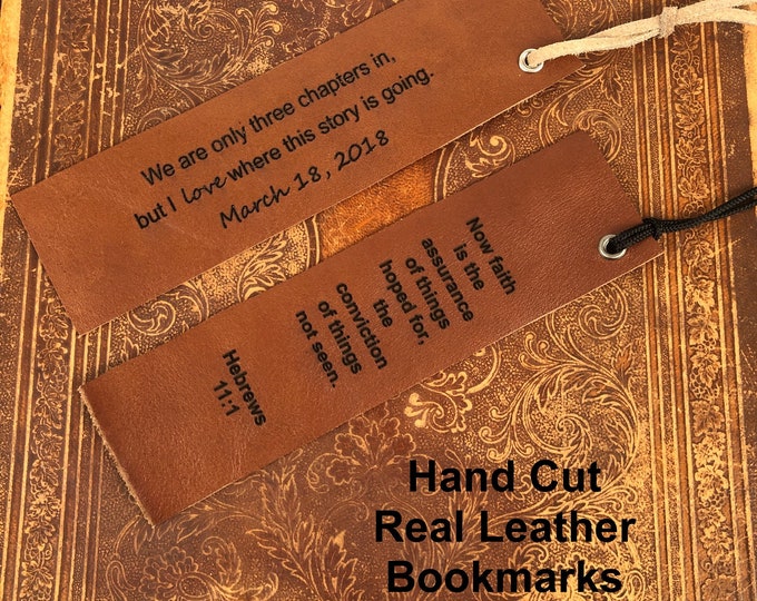 Leather Bible Verse Bookmark Gift Created Custom Just for You! Great ...