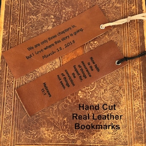 Leather Bible Verse Bookmark Gift Created Custom Just for You! Great ...