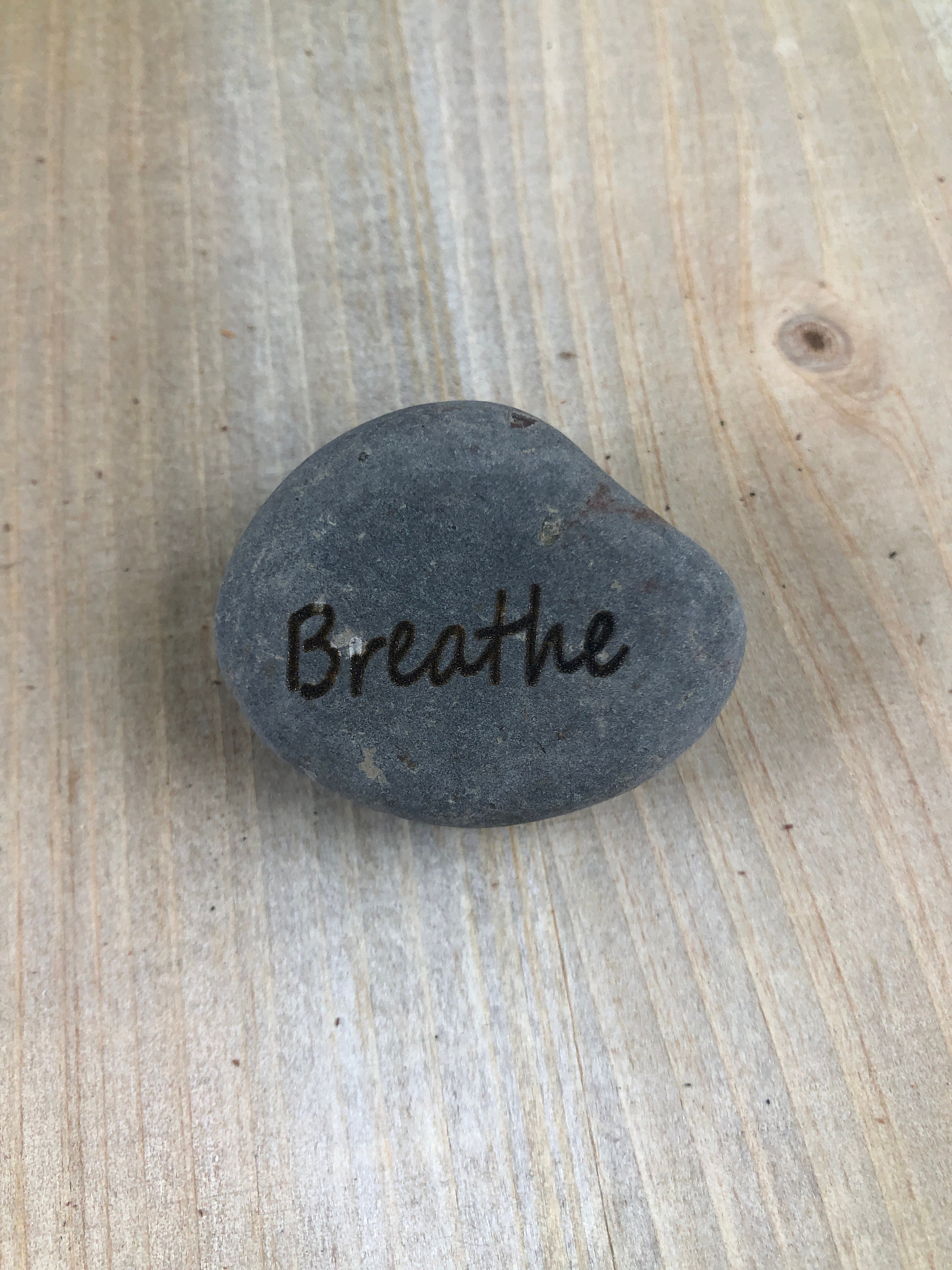 One personalized engraved river rock Customized rock art | Etsy