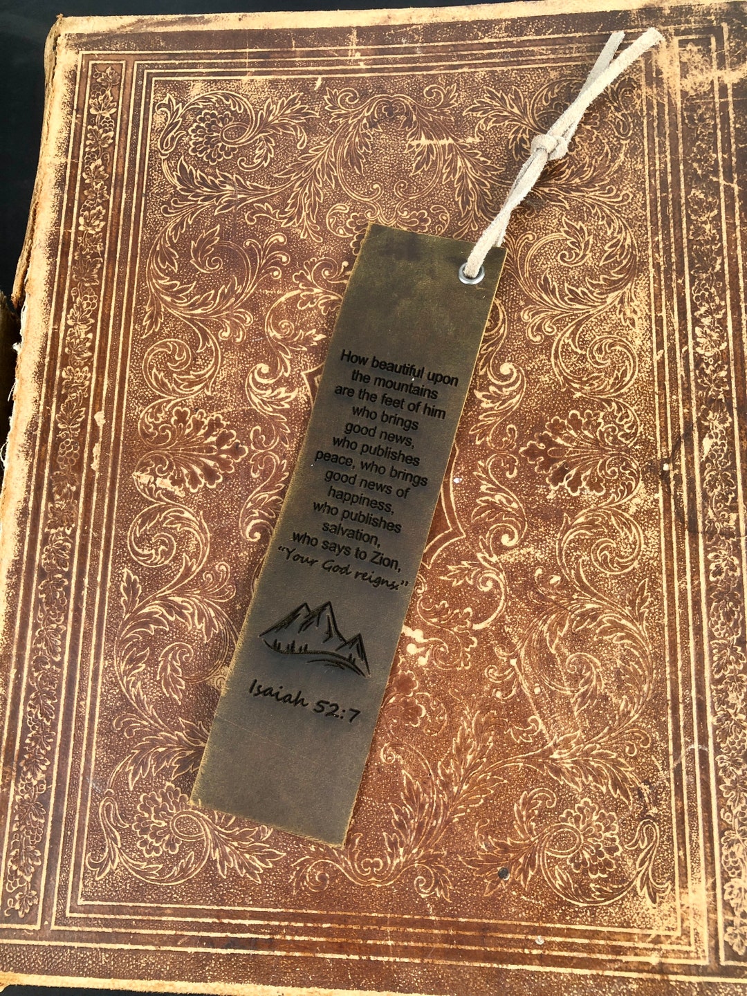 Leather Bible Verse Bookmark Gift Created Custom Just for You! Great ...