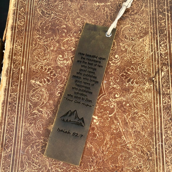 Leather Bookmark - Etsy