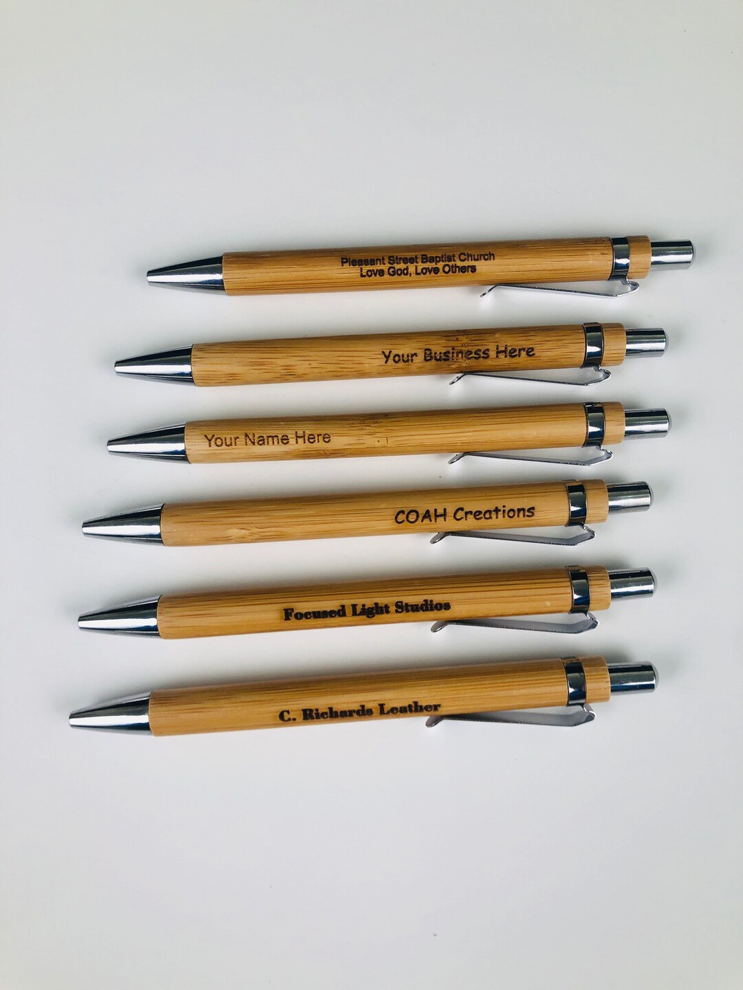 Personalized Black Ink Wood Pens | Custom Engraved Wooden Pens ...
