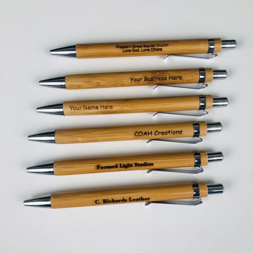 Personalized Engraved Wood Pen Custom Wooden Ballpoint Pens - Etsy