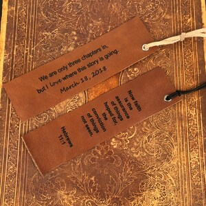 Leather Bible Verse Bookmark Gift Created Custom Just for You! Great ...