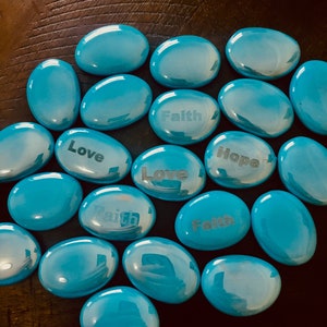 Engraved Glass Stone | Glass Worry Stone | Inspirational Glass Stone ...