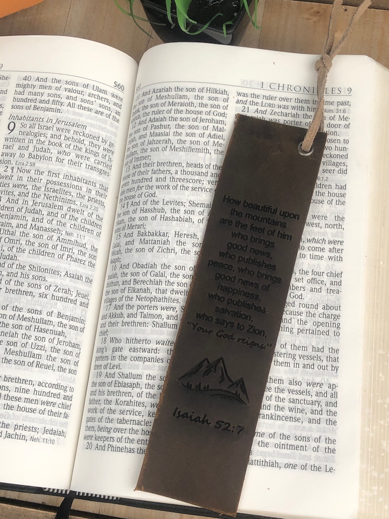 Leather Bible Verse Bookmark Gift Created Custom Just for You! Great ...