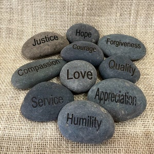 One Personalized Engraved River Rock | Customized Rock Art | in Memory ...
