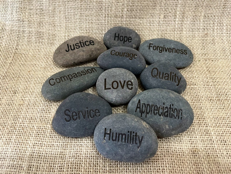 One Personalized Engraved River Rock | Customized Rock Art | in Memory ...