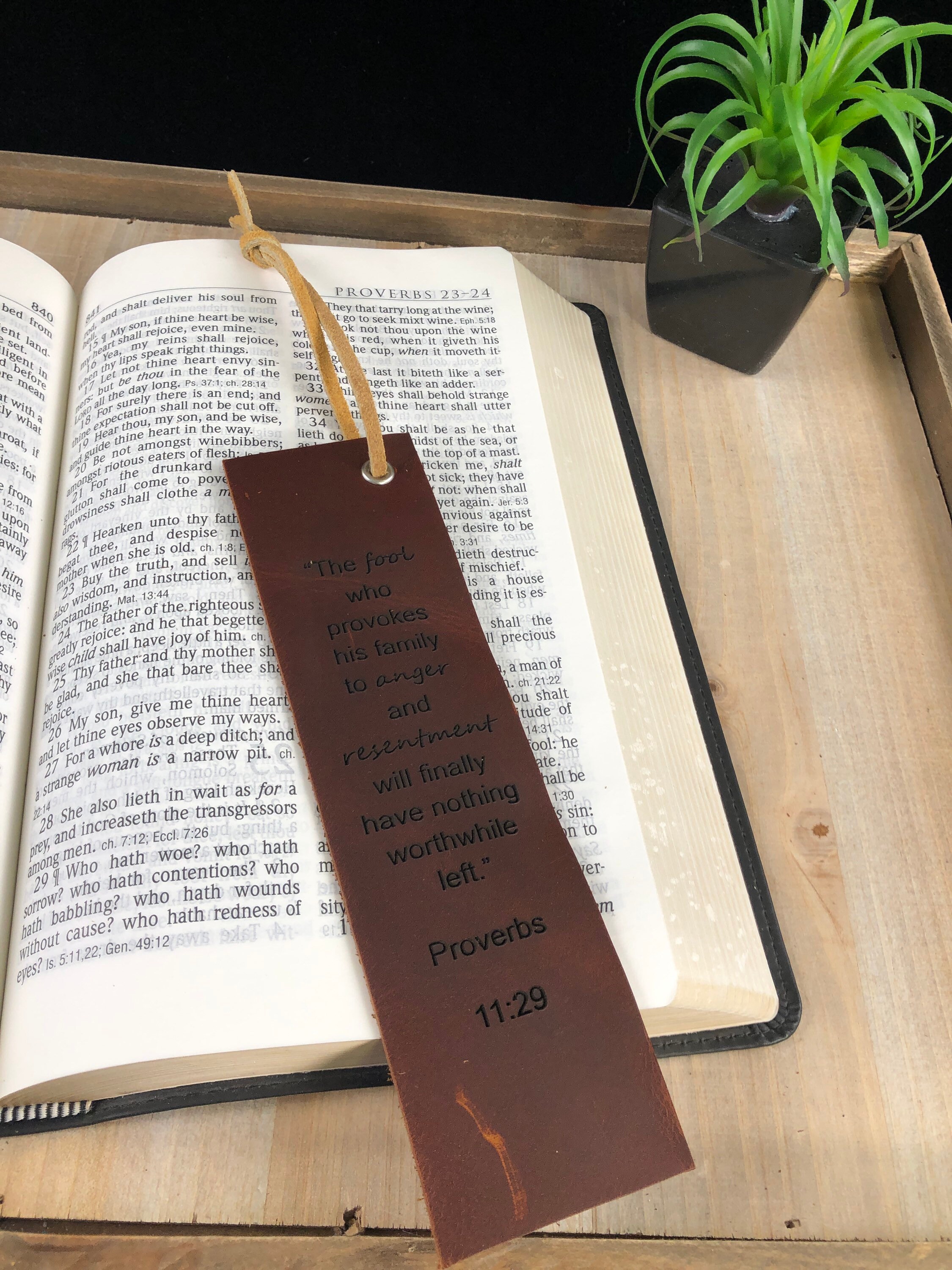 Leather bookmark gift created custom just for you Great | Etsy