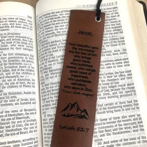 Leather Bible Verse Bookmark Gift Created Custom Just for You! Great ...