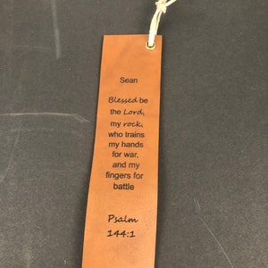 Leather Bible Verse Bookmark Gift Created Custom Just for You! Great ...