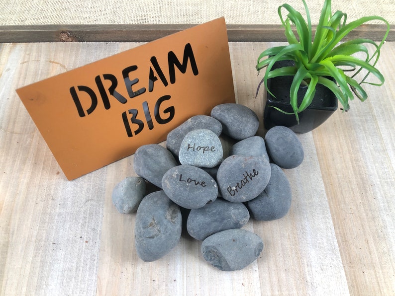 One Personalized Engraved River Rock | Customized Rock Art | in Memory ...