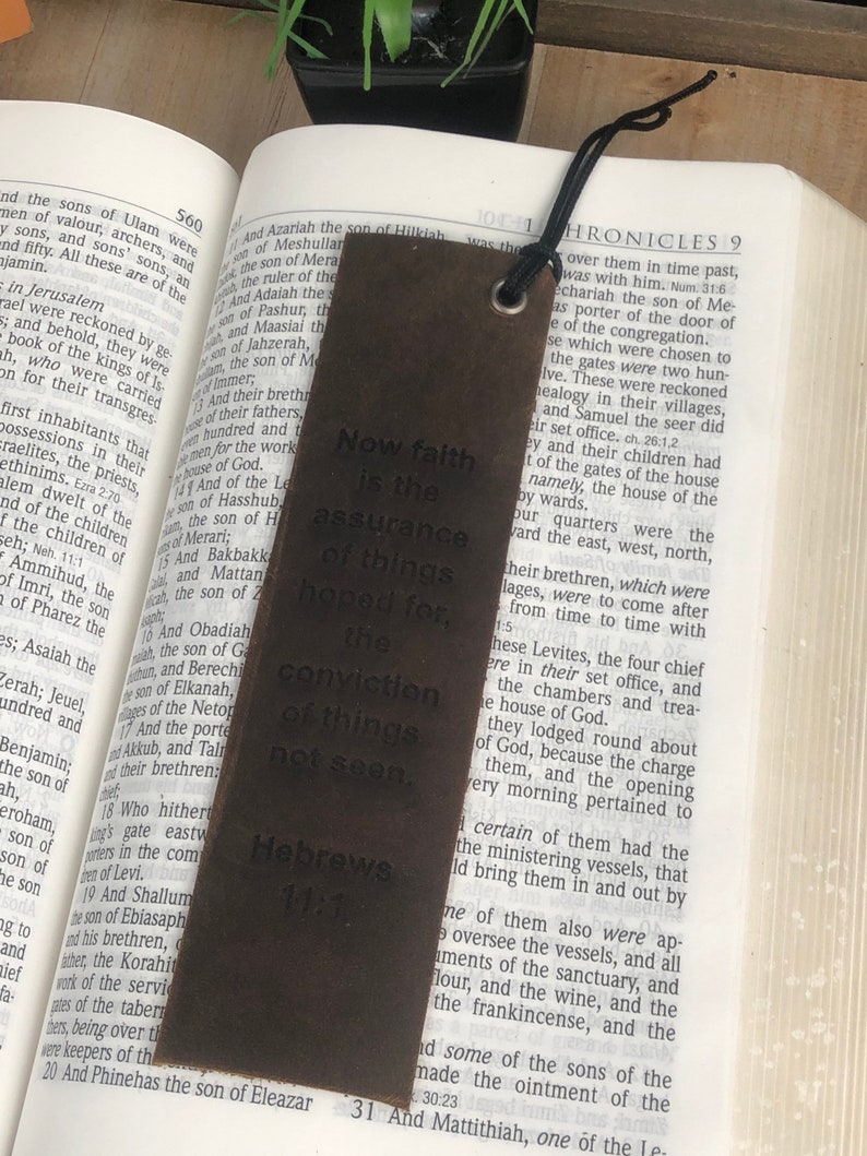 Leather Bible Verse Bookmark Gift Created Custom Just for You! Great ...