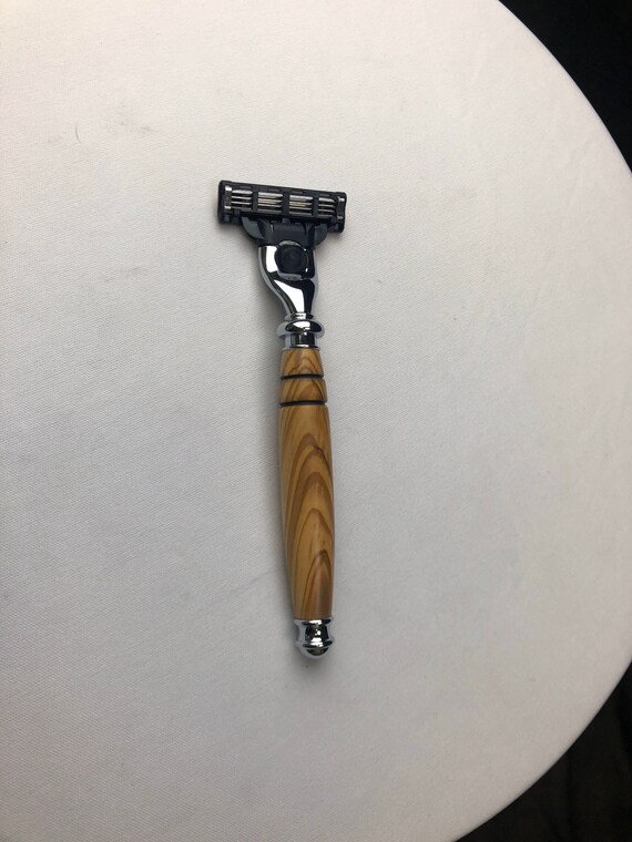 Mach 3 custom turned wood razor Hand turned in the USA | Etsy