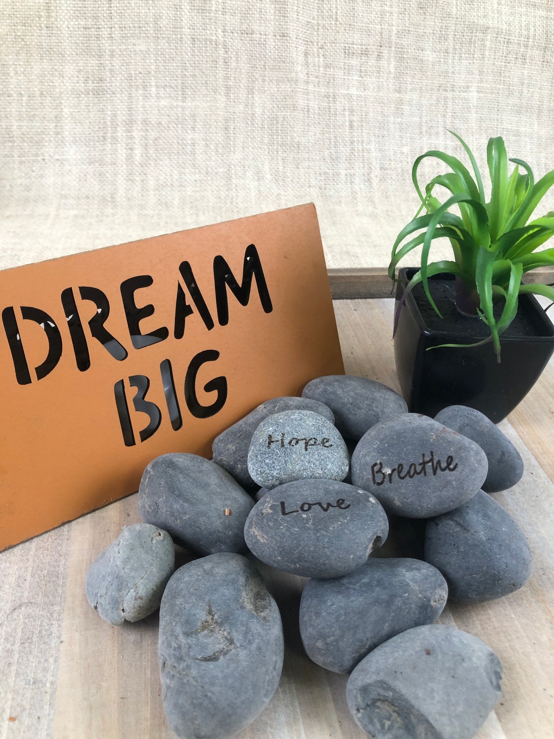 One Personalized Engraved River Rock | Customized Rock Art | in Memory ...