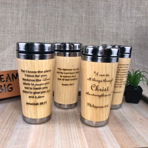 Bible Verse Travel Mug, Pastor Appreciation Travel Mug, Customized Gift ...
