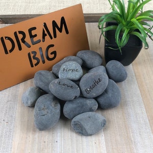 One Personalized Engraved River Rock | Customized Rock Art | in Memory ...