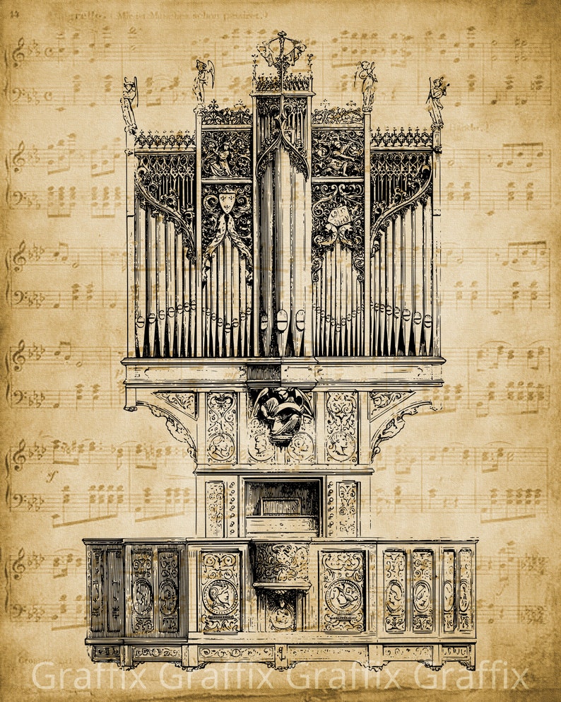 INSTANT DOWNLOAD Church Organ Print, Pipe Organ Poster, Music Print ...