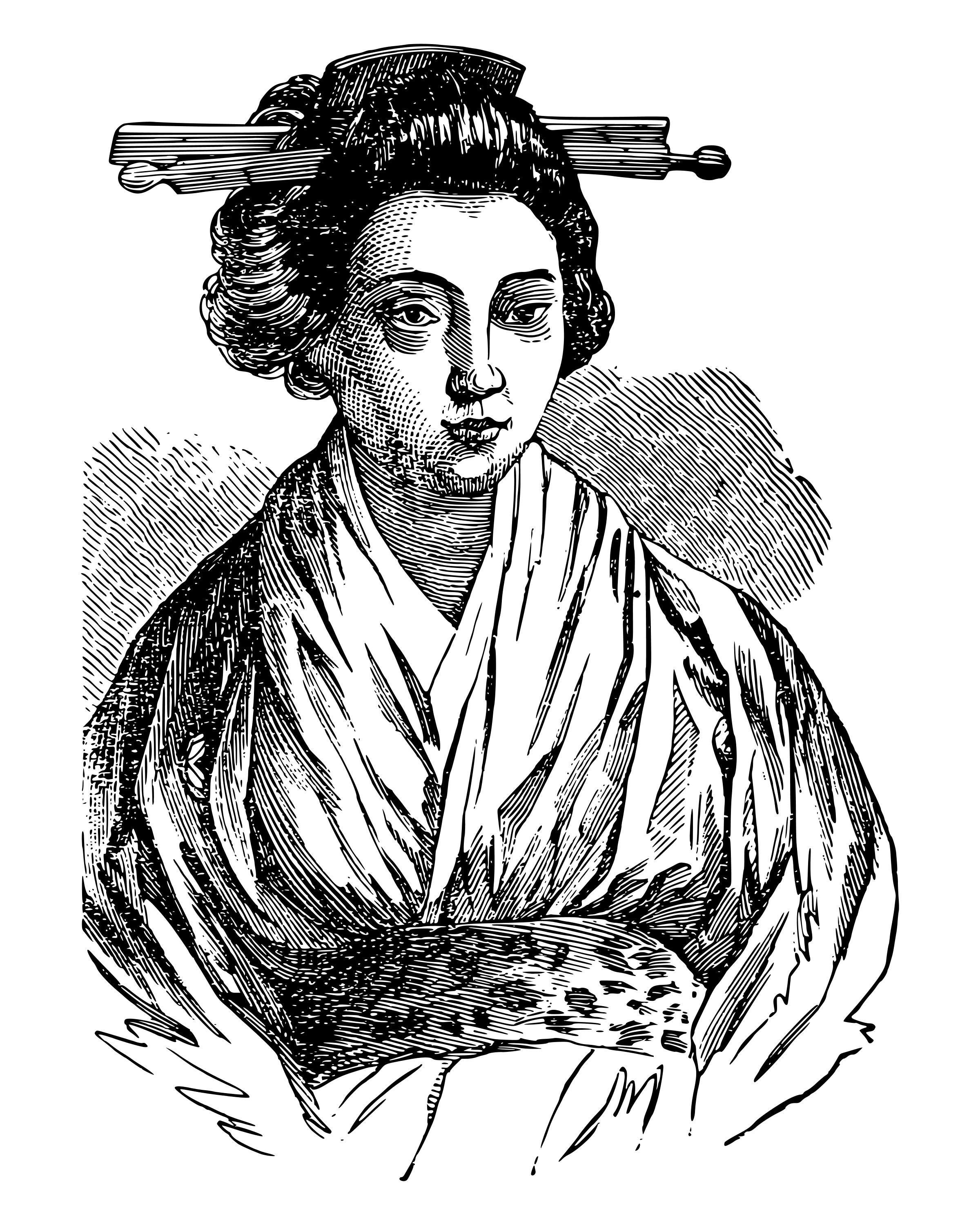 INSTANT DOWNLOAD - Japanese Woman Portrait, Japanese Kimono, Japanese ...