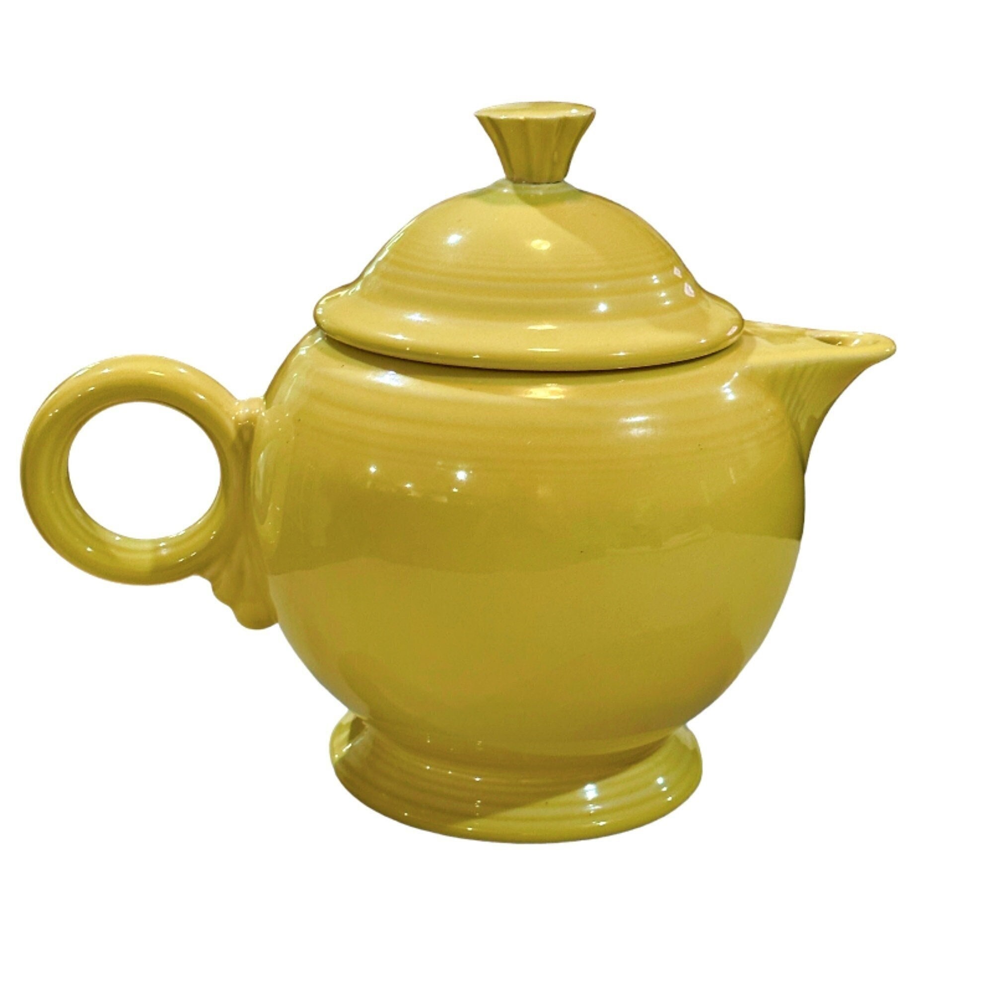 Vintage Fiestaware Pale Yellow Teapot & Lid Homer Laughlin 5 - Etsy