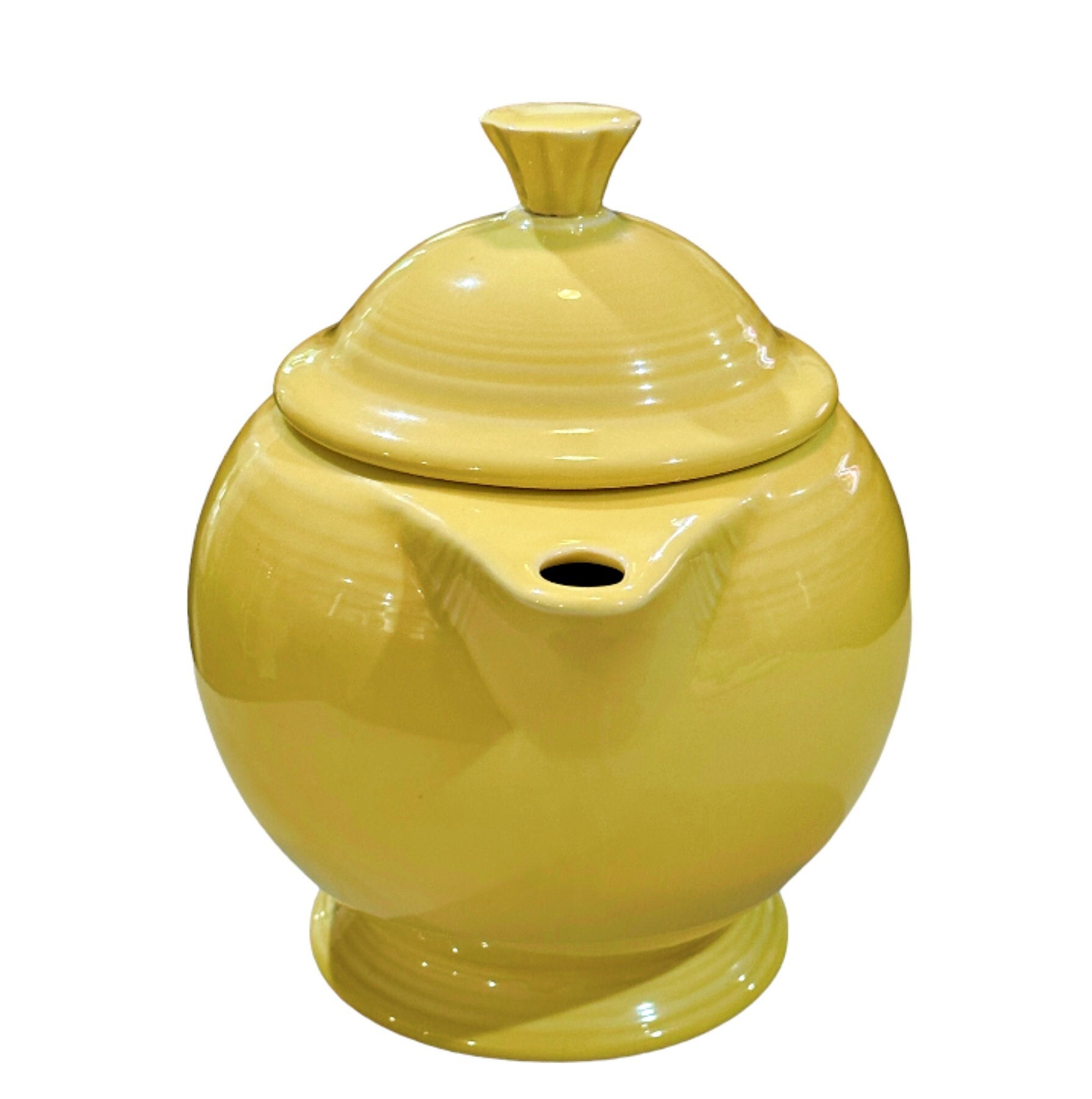 Vintage Fiestaware Pale Yellow Teapot & Lid Homer Laughlin 5 - Etsy
