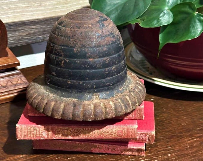 Antique Cast Iron Beehive String Twine Holder Dispenser Grannycore ...