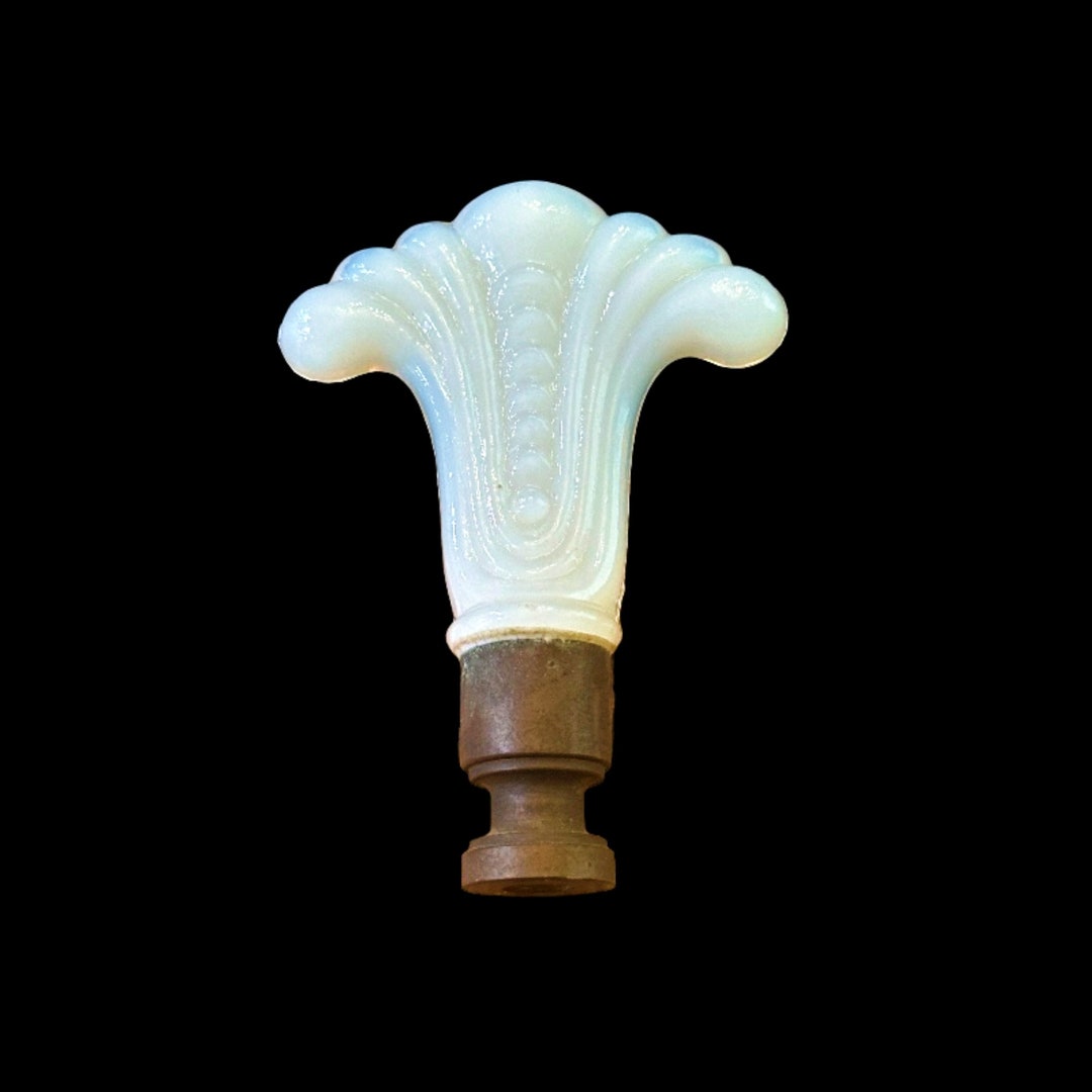 Vintage Antique Aladdin Alacite Lamp Finial Moonsheaf Fan Shape Art ...